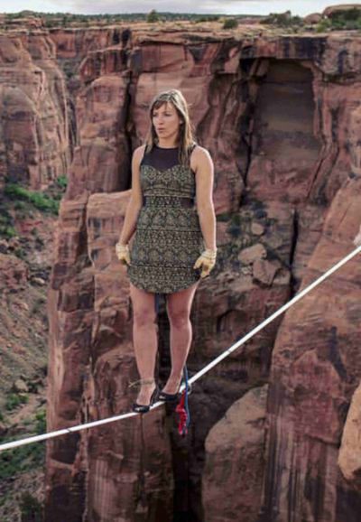 Faith Dickey, the highliner in high heels | All About Slackline